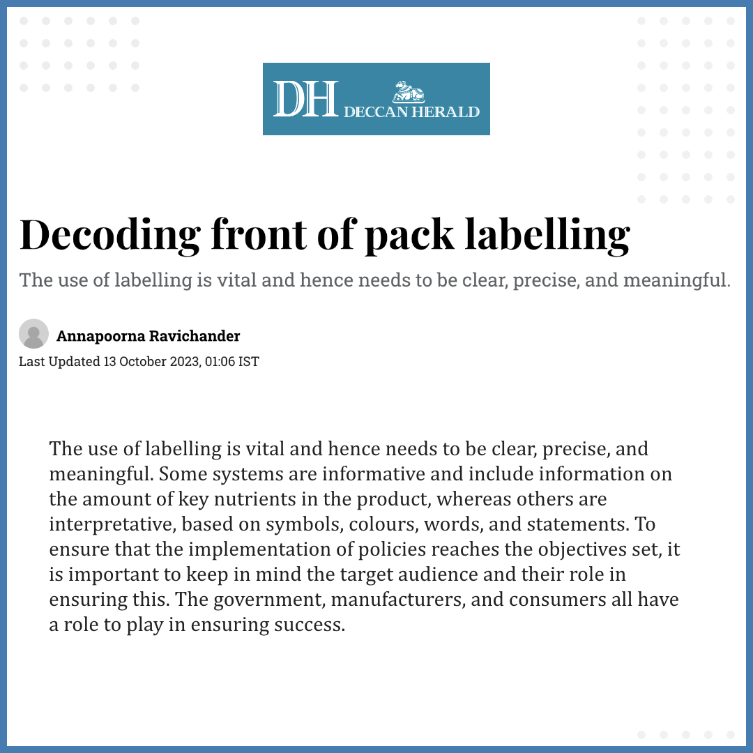Decoding front of pack labelling – Public Affairs Foundation